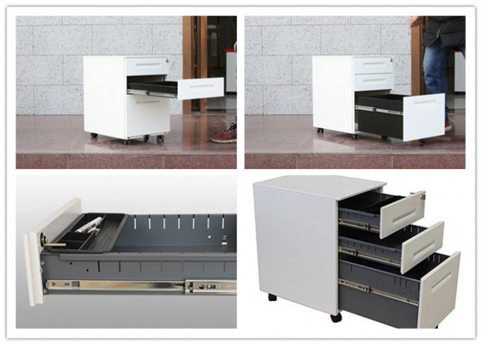 0.142cbm Muchn Powder Coating Steelcase 3 Drawer Mobile Pedestal