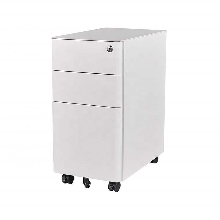 0.142cbm Muchn Powder Coating Steelcase 3 Drawer Mobile Pedestal